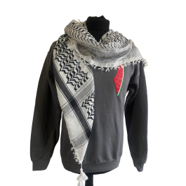 Palestinian Kuffiyah - Traditional Black and White