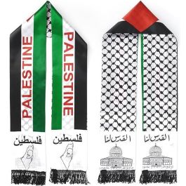 Palestine Flag Silk Neck Scarf